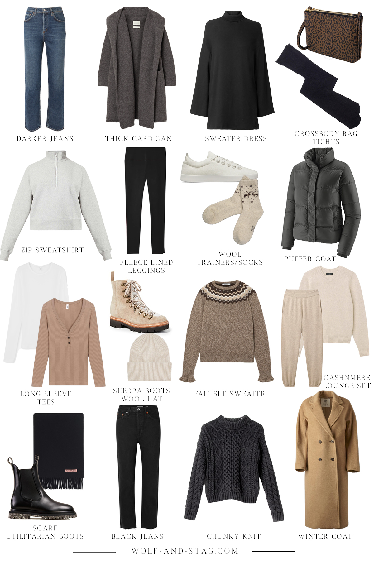 Sustainable Winter Capsule Wardrobe Wolf And Stag
